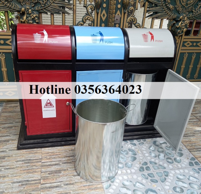 Thùng rác phun sơn bằng thép - Môi trường sống