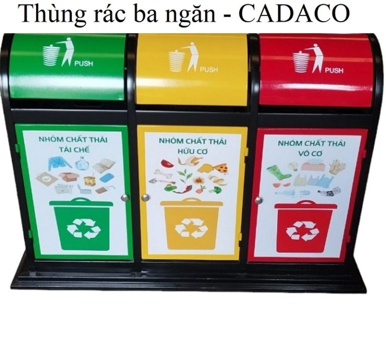 Thùng rác ngoài trời 3 ngăn - Môi trường sống
